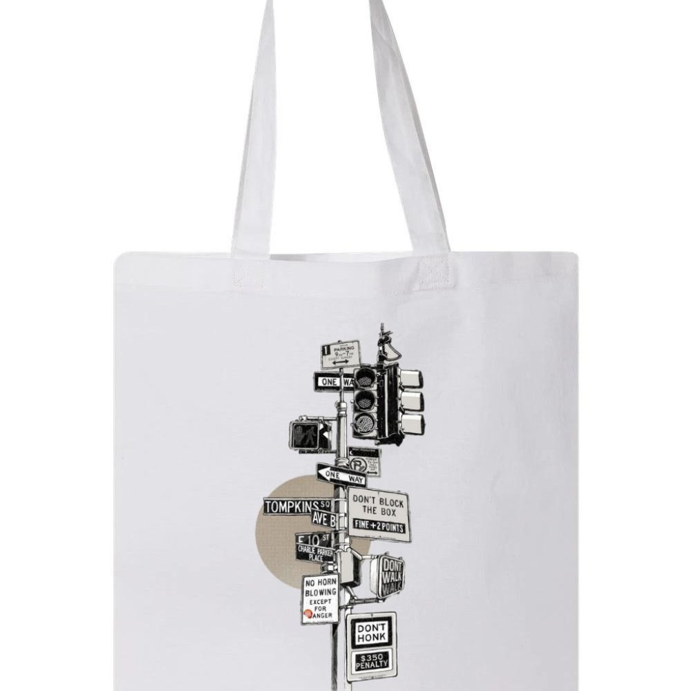 Aesthetic Traffic Light Signage Tote Bag - Gem